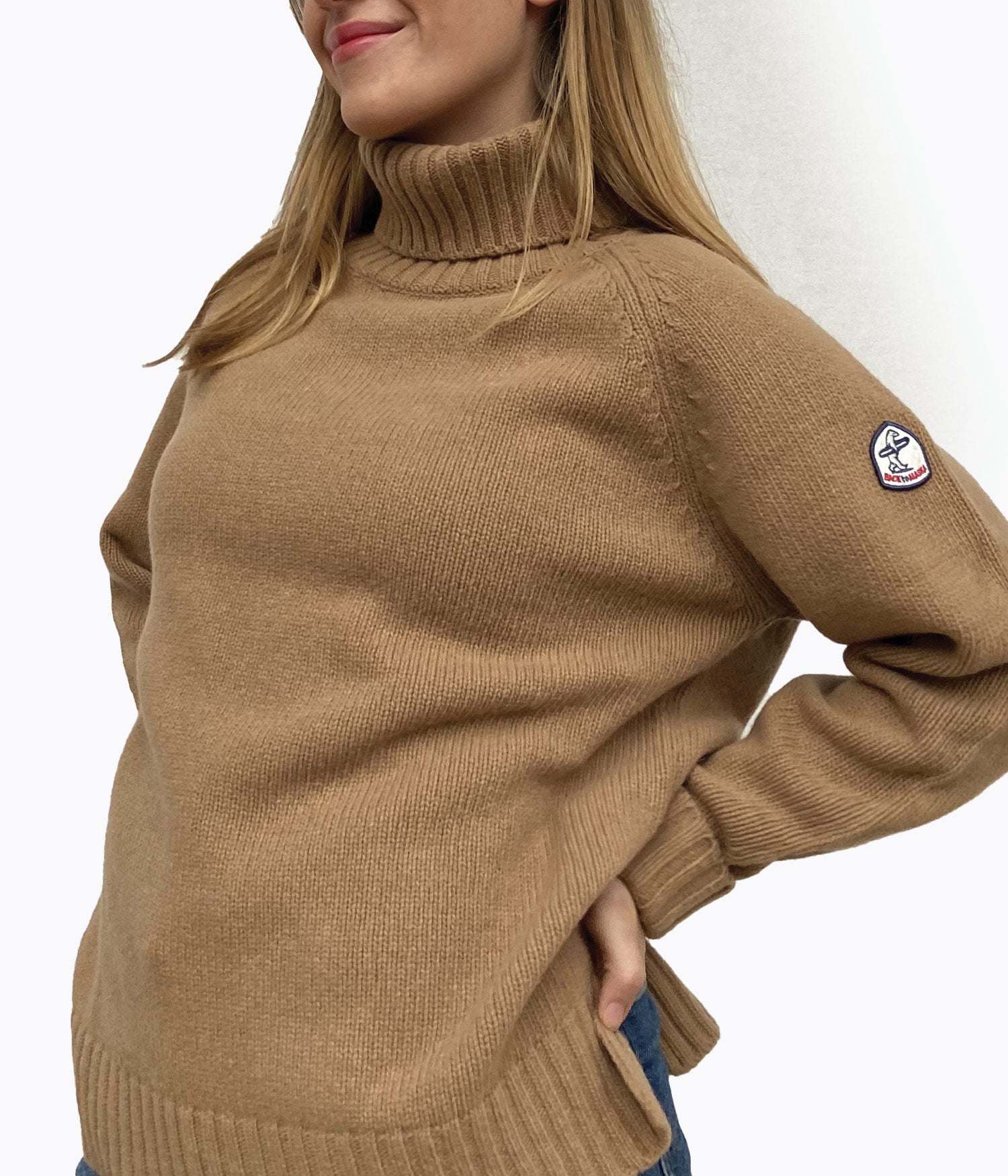 PULL COL ROULE FEMME REF. PH V18 (F) - 66892 CAMEL – Le Grand Comptoir
